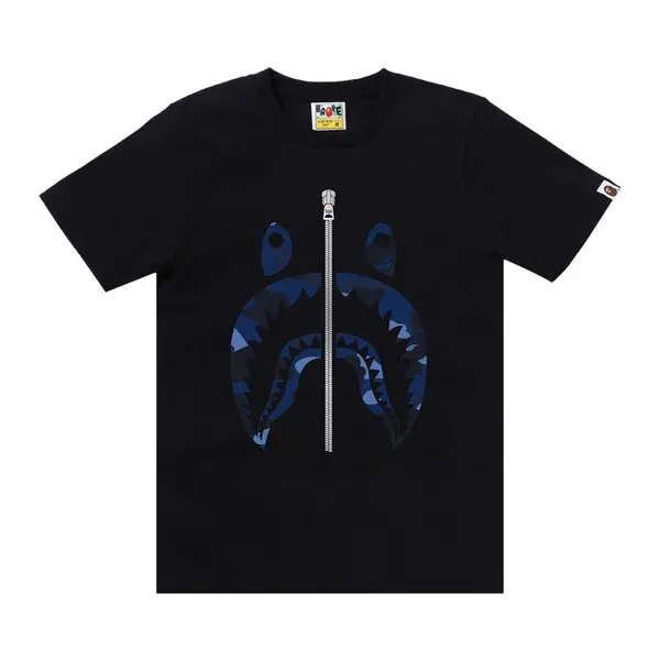 A BATHING APE Color Camo Shark Tee