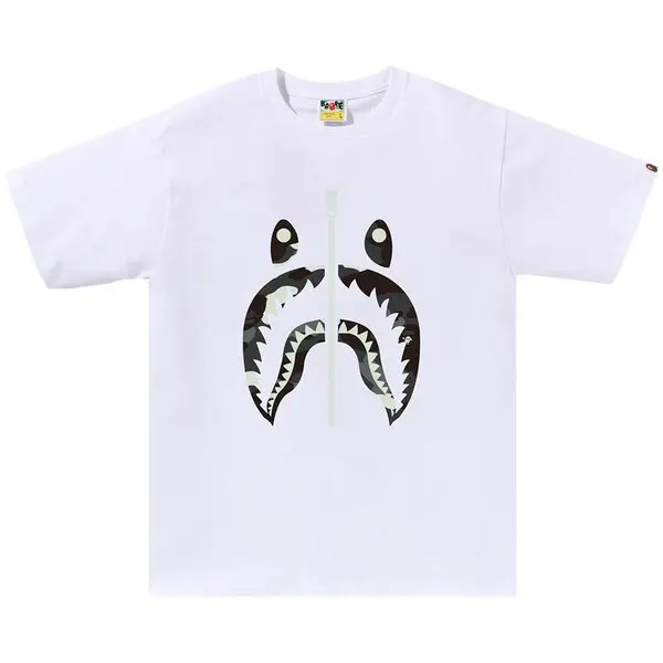 A BATHING APE City Camo Shark Tee - White