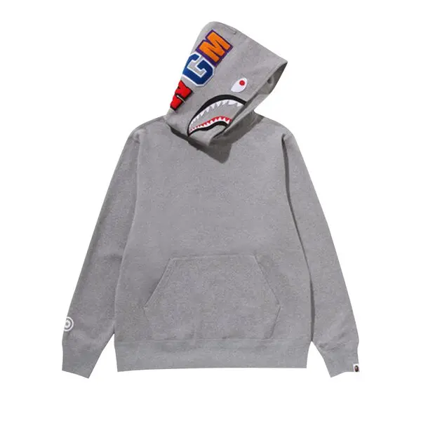 A BATHING APE Shark Pullover Hoodie - Grey