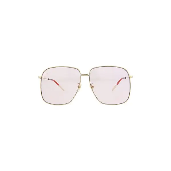 Gucci Oversized Square Frame Sunglasses - Gold
