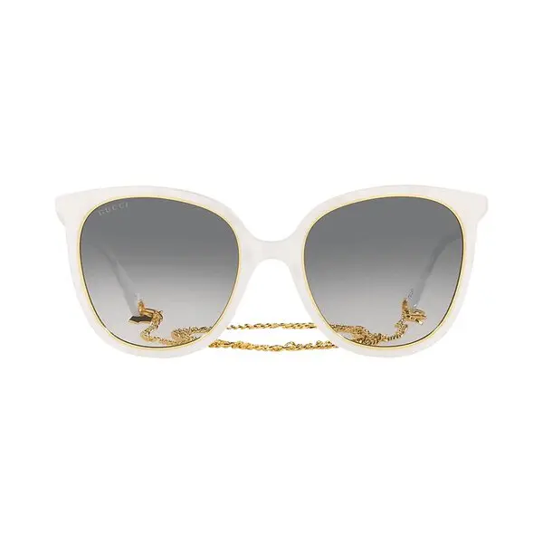 Gucci Round Frame Sunglasses - White