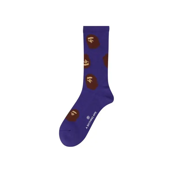BAPE Ape Head Pattern Socks - Purple