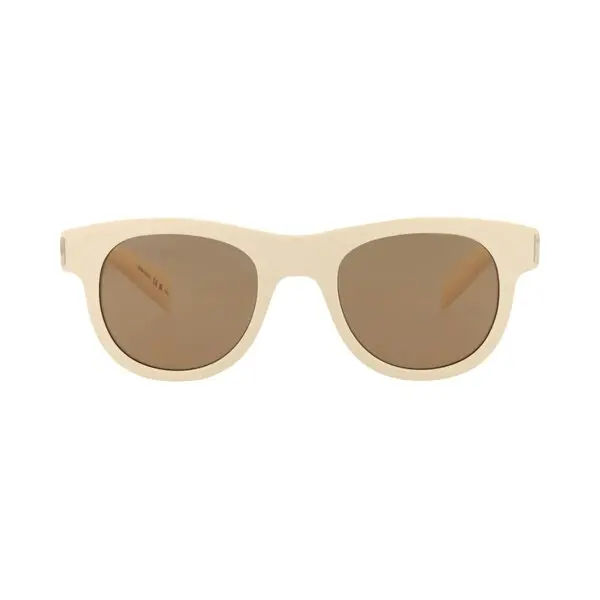 Saint Laurent Round Frame Sunglasses - Cream