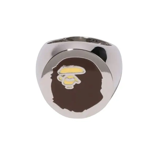 A BATHING APE Ape Head Ring - Silver