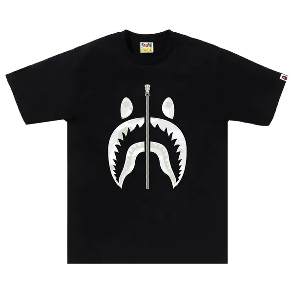 A BATHING APE City Camo Shark Tee - Black