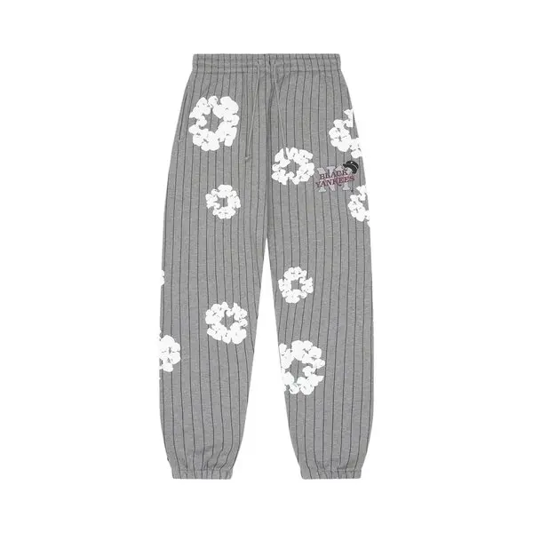 DENIM TEARS Pinstripe Wreath Sweatpants - Grey