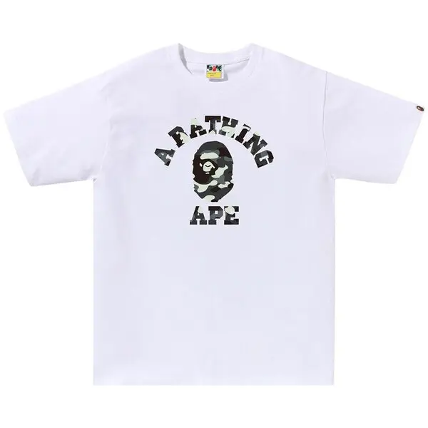 A BATHING APE City Camo College Tee - White