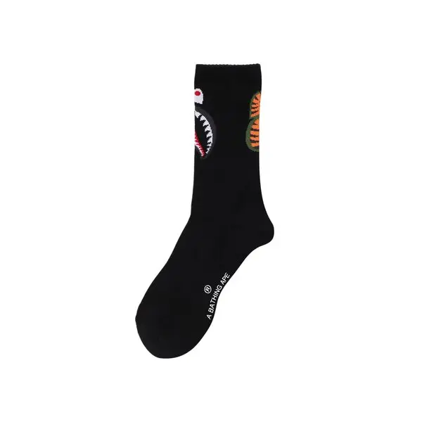 A BATHING APE Shark Crew Socks - Black