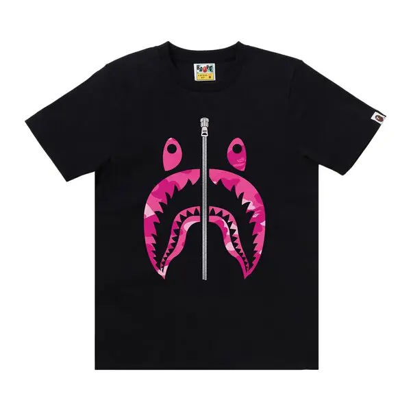 A BATHING APE Color Camo Shark Tee