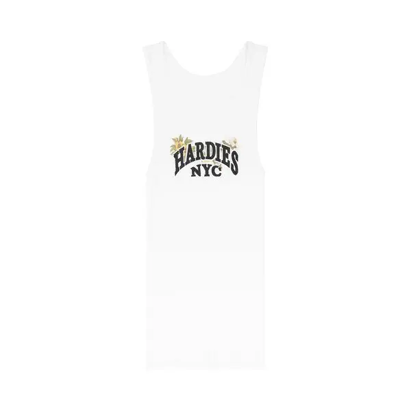 DENIM TEARS X Hardies Tears Rhinestone Tank Top - White
