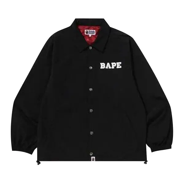 A BATHING APE College Coach Jacket - Black