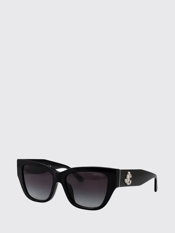 JIMMY CHOO Cat Eye Embellished Sunglasses - Black