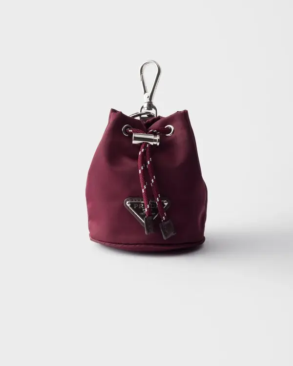 Prada Re-nylon Keychain Charm - Burgundy