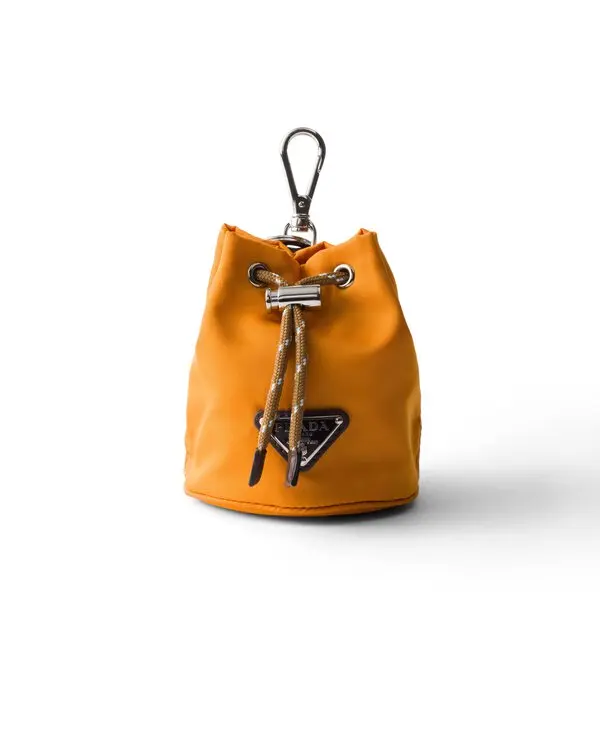 Prada Re-nylon Keychain Charm - Orange