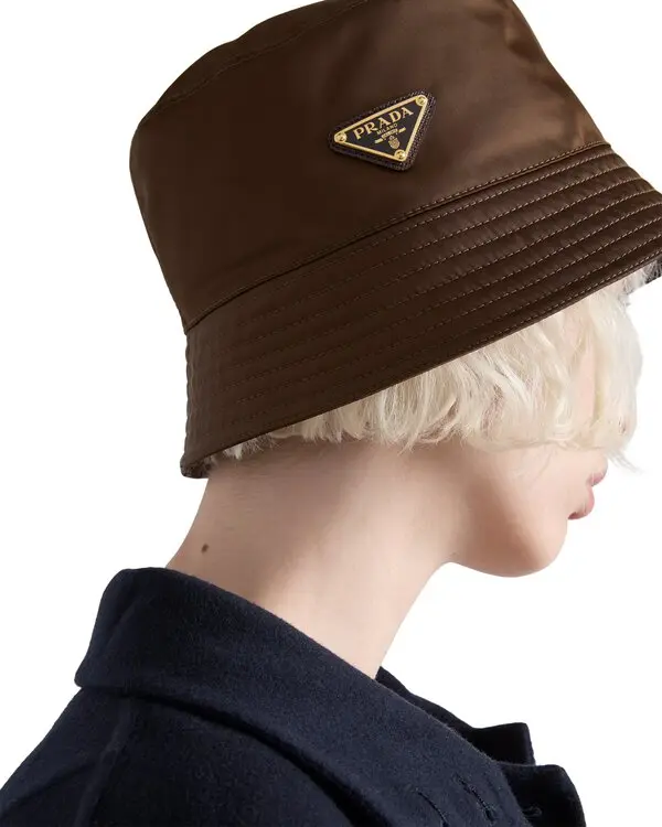 Prada Re-nylon Bucket Hat - Brown