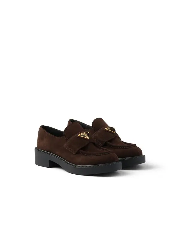 Prada Suede Loafers - Brown