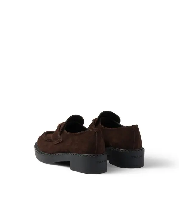 Prada Suede Loafers - Brown