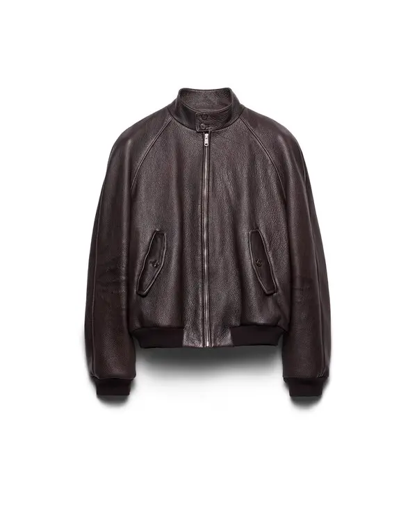 Prada Leather Bomber Jacket