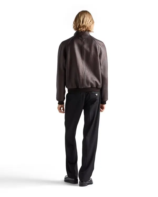 Prada Leather Bomber Jacket