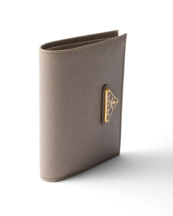 Prada Small Saffiano Leather Wallet - Grey