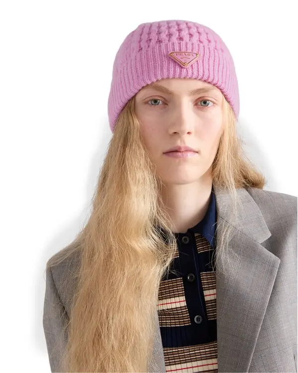 Prada Wool Beanie - Pink