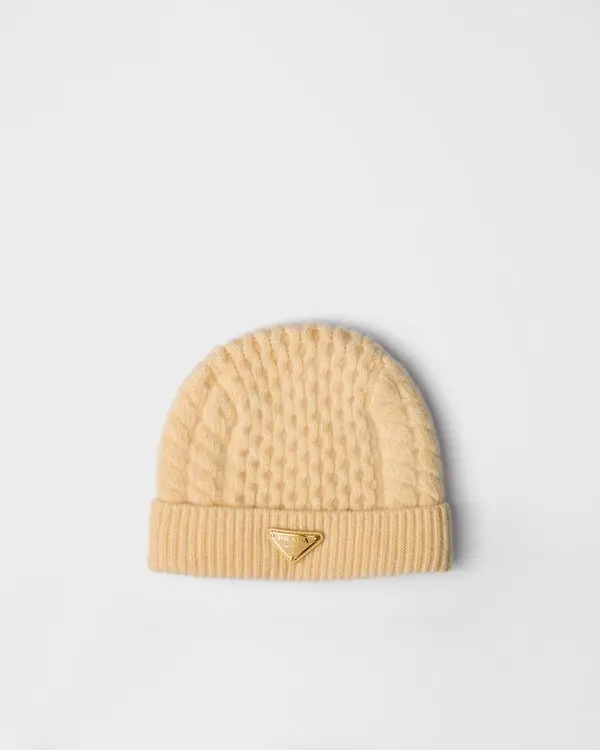 Prada Wool Beanie - Cream