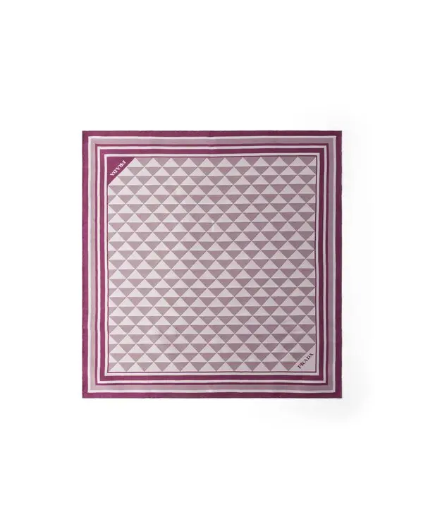 Prada Jacquard Silk Scarf 55