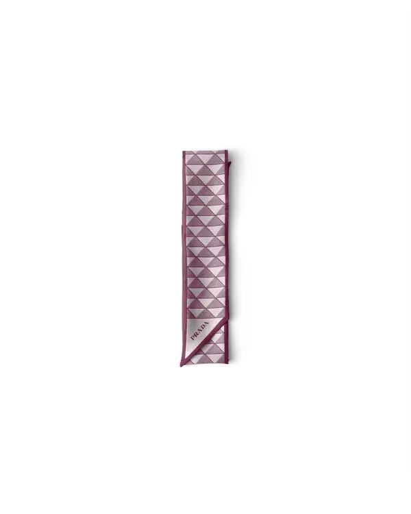 Prada Jacquard Silk Neck Tie - Purple