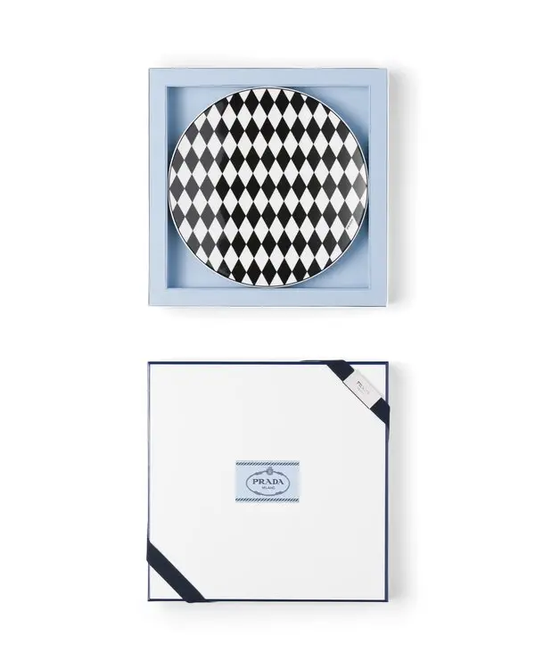 Prada Porcelain Charger Plate Checkerboard