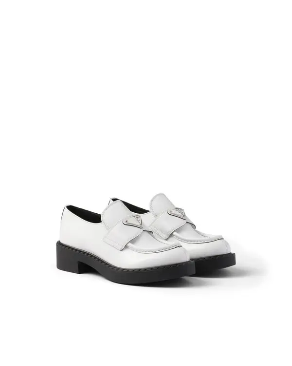 Prada Brushed Leather Loafers