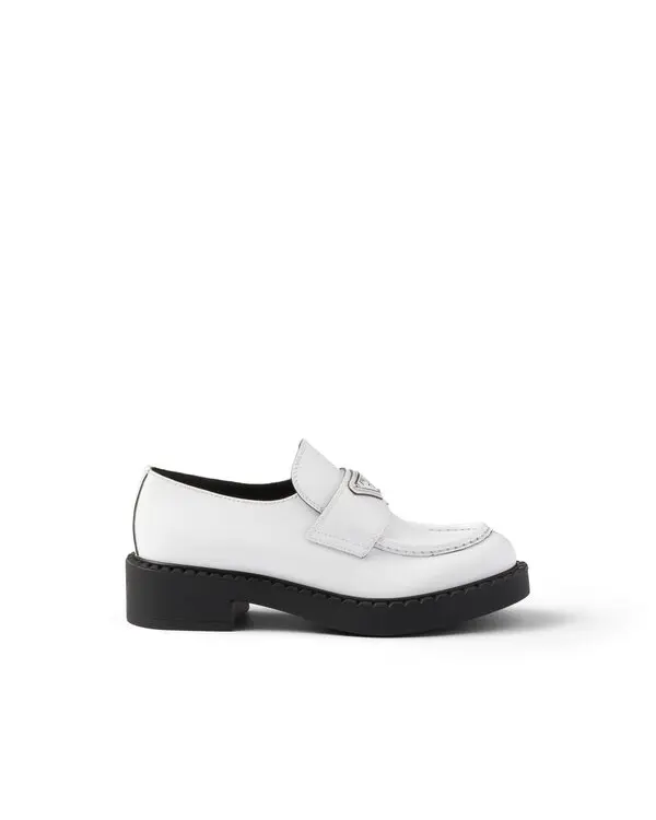 Prada Brushed Leather Loafers
