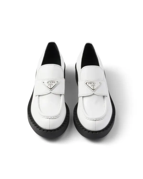 Prada Brushed Leather Loafers