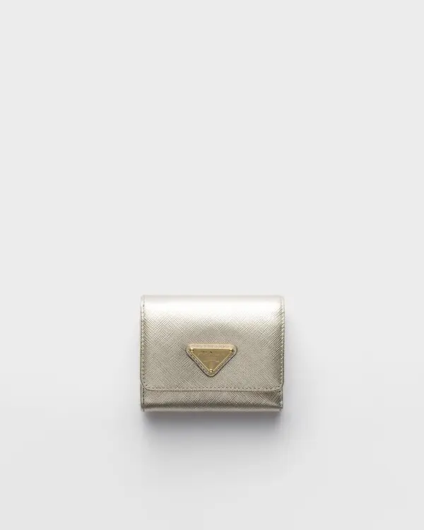 Prada Small Saffiano Leather Wallet - Pyrite