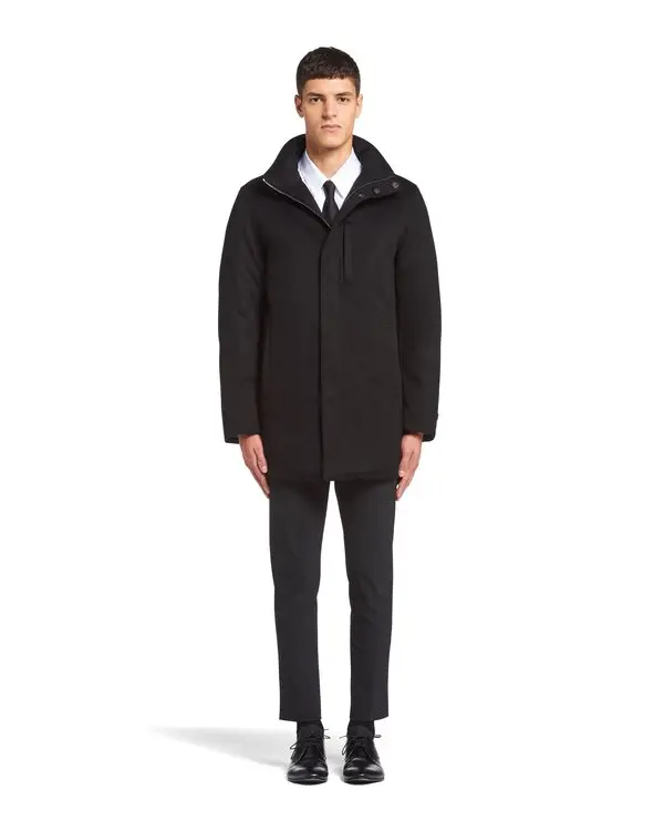 Prada Long Cashmere Puffer Jacket