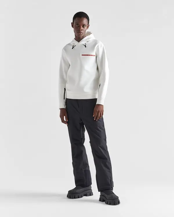 Prada Recycled Double Jersey Hoodie - White