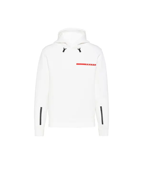 Prada Recycled Double Jersey Hoodie - White
