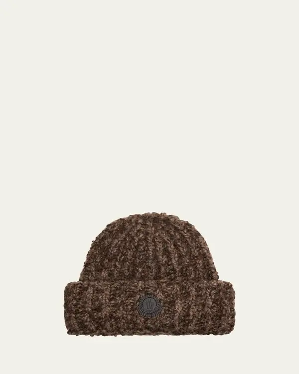 Moncler Wool And Alpaca-blend Beanie - Brown