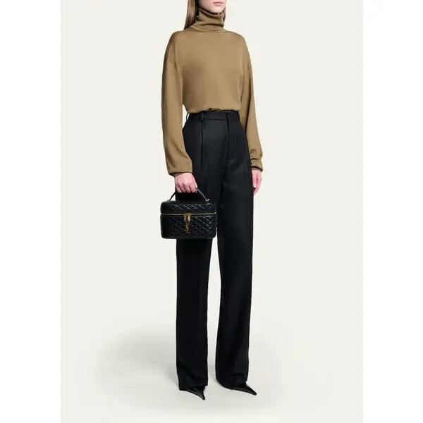 Saint Laurent Gaby Large Vanity Bag - Wine