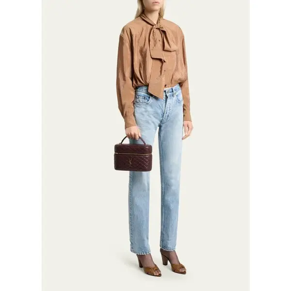 Saint Laurent Gaby Large Vanity Bag - Wine