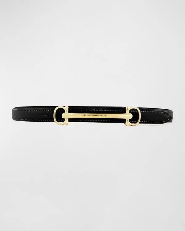 VAINCOURT PARIS La Brillante Leather Belt - Black