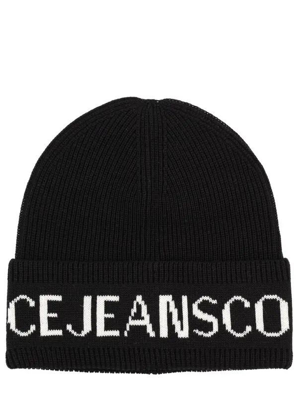 Versace Wool And Acrylic Beanie - Black