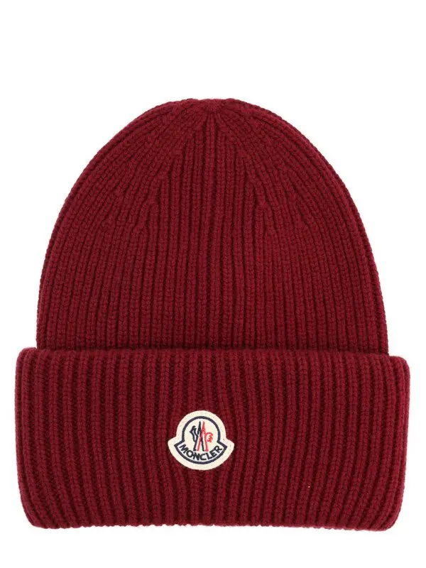 Moncler Wool Cap - Bordeaux