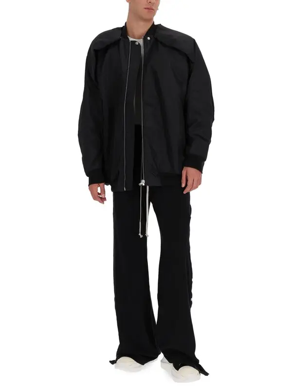 Rick Owens Convertible Jumbo Peter Flight Bomber Jacket - Black