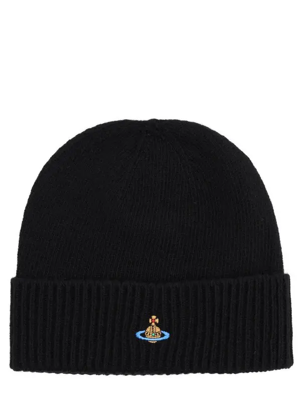 VIVIENNE WESTWOOD Cashmere Beanie - Black