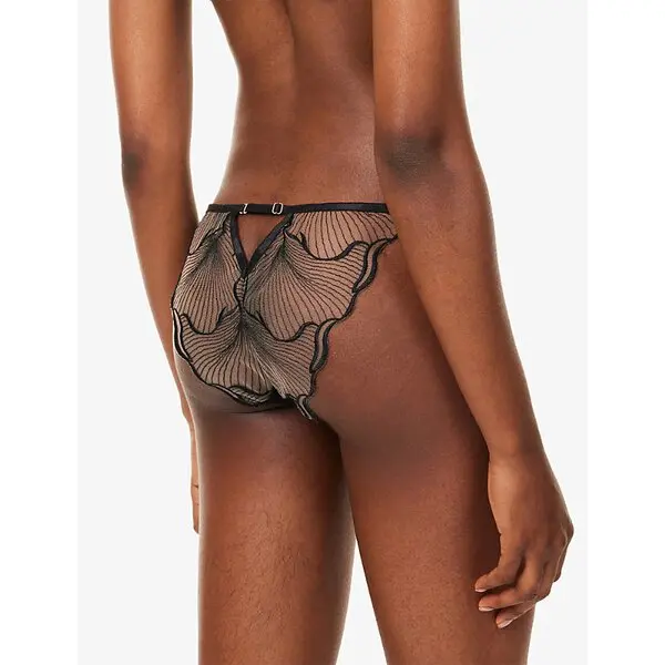 Bluebella Marabel Embroidered Sheer Lace Bra - Black/sheer