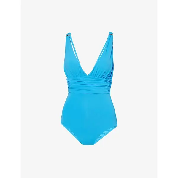 Melissa Odabash Panarea Plunge-neck Swimsuit - Ocean