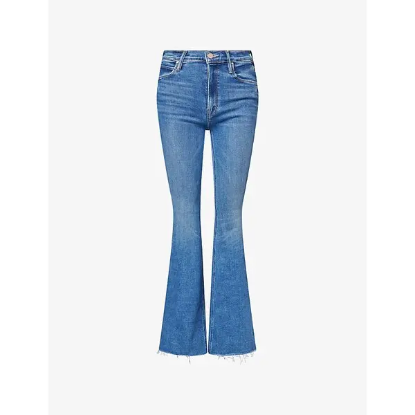 MOTHER The Doozy Sneak Fray Flared Jeans - Lets Split