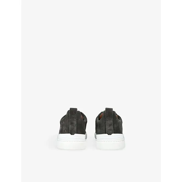 Zegna Triple Stitch™ Suede Trainers - Grey/dark