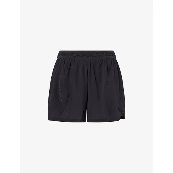 GYMSHARK Logo-print Woven Running Shorts - Gs Black