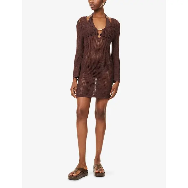 Melissa Odabash Ellis Crochet-knit Mini Dress
